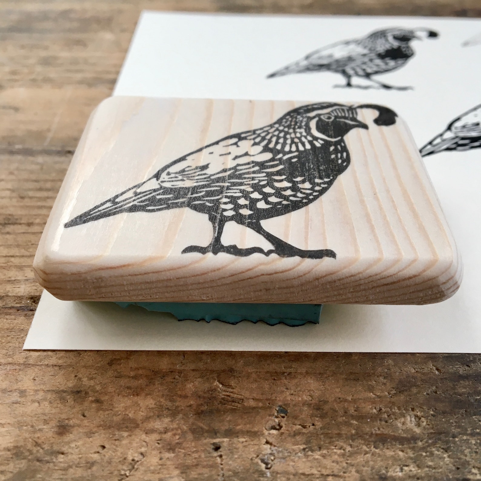 California Quail Stamp Hand Carved Wood Mounted - Etsy