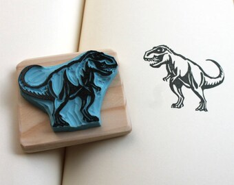 T Rex Dinosaur Wood Mounted Rubber Stamp 952 - Etsy
