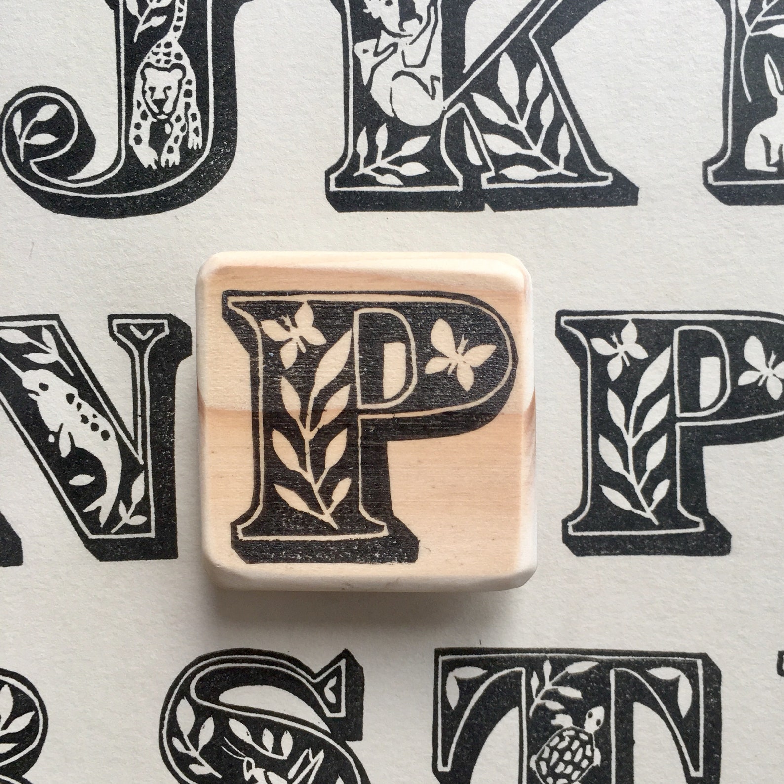 P Letter Rubber Stamp p for Papillon Lettering - Etsy