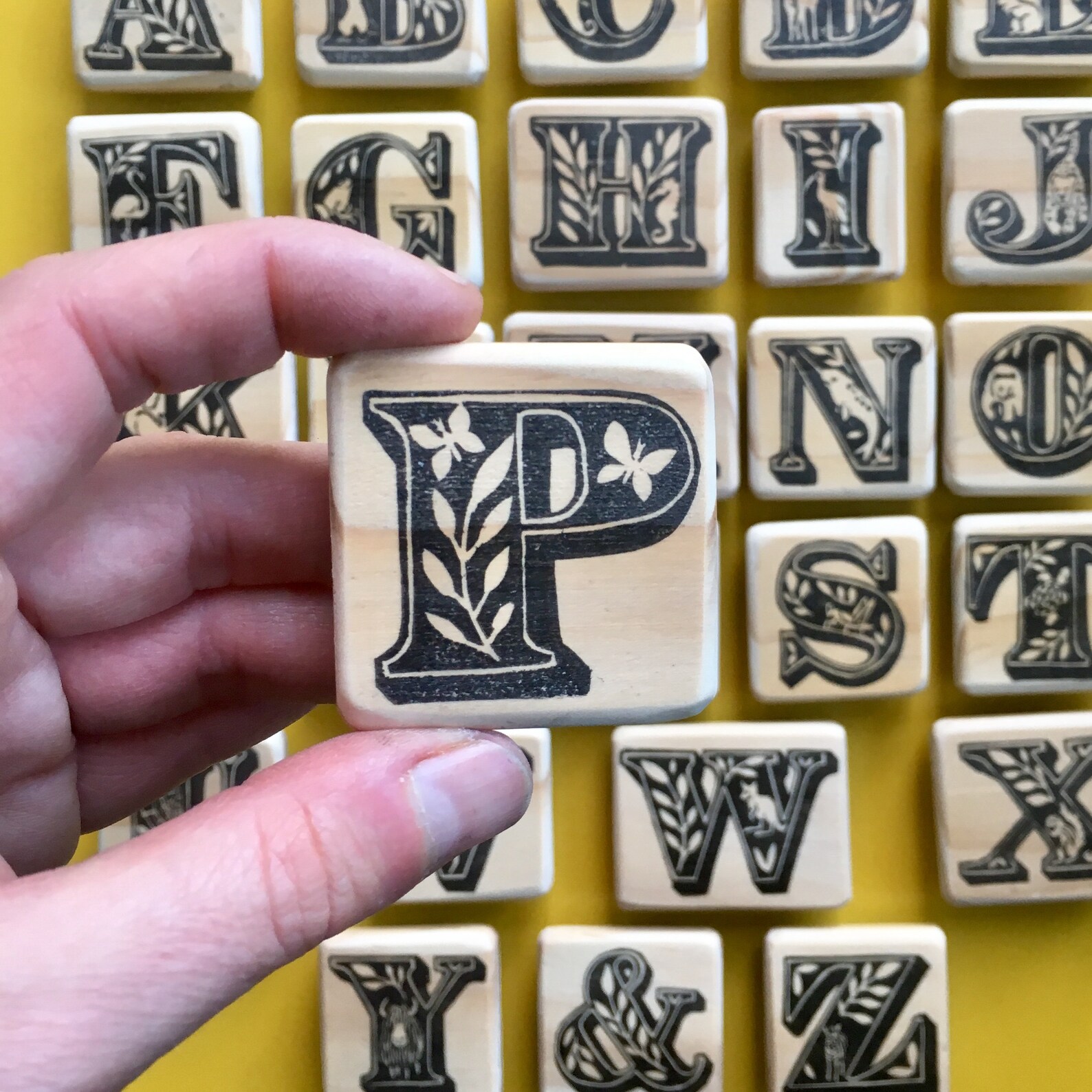 P Letter Rubber Stamp p for Papillon Lettering | Etsy