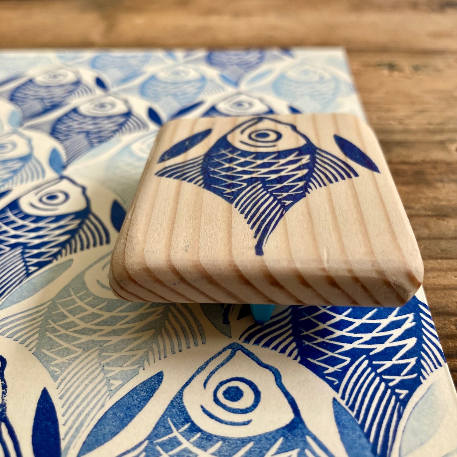 Bullet Journal Stamp, Sardine, Scale Pattern, Bujo, Hand Carved, Wood ...