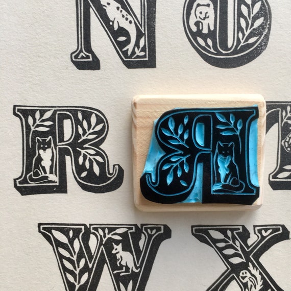 R Letter Rubber Stamp r for Renard Lettering | Etsy