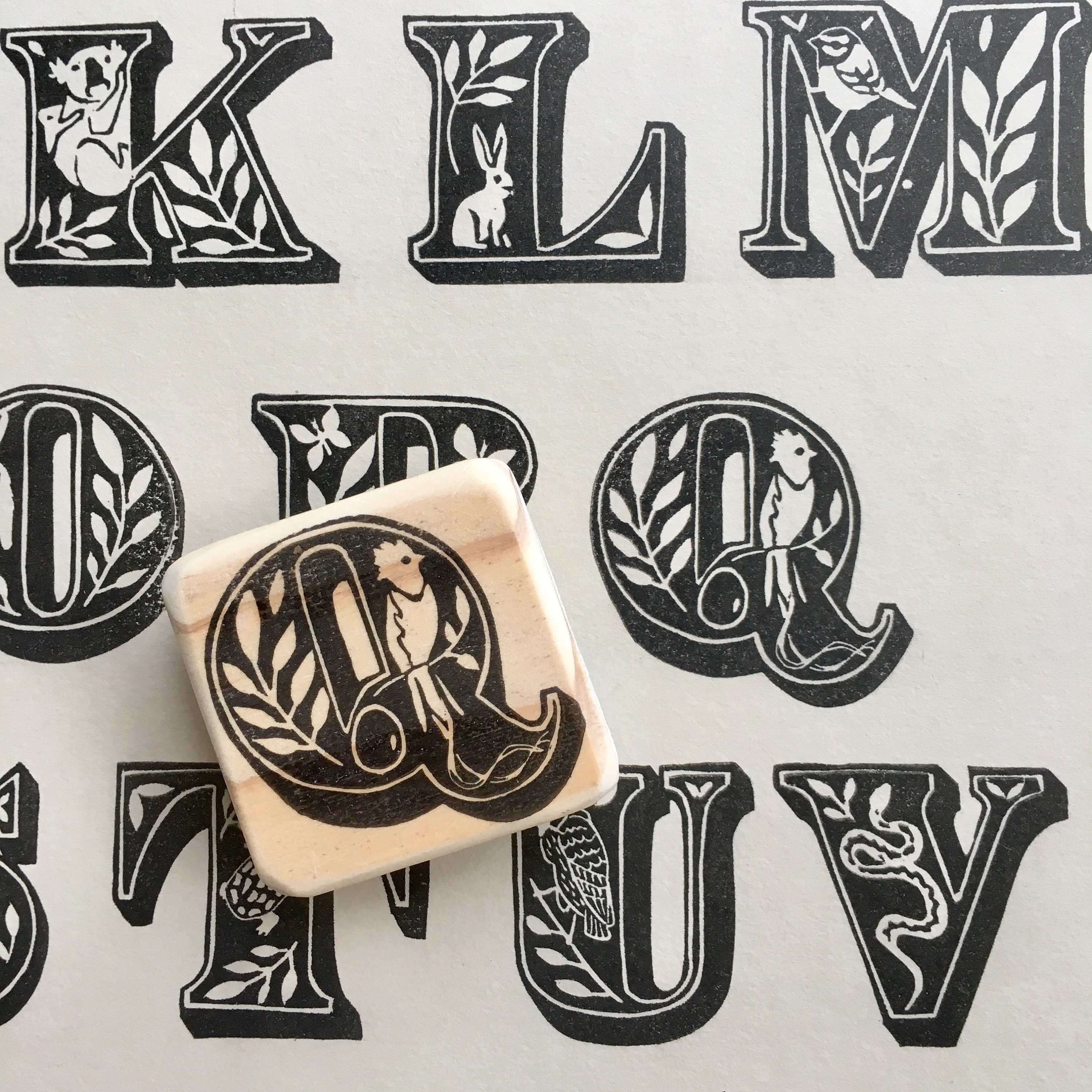 Q Letter Rubber Stamp q for Quetzal Lettering | Etsy