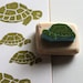 Tiny Sea Turtle Stamp, Hand Carved, Wood Mounted - Etsy