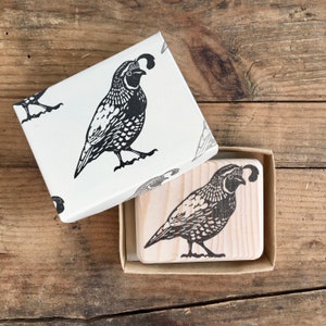 California Quail Stamp, Hand Carved, Wood Mounted - Etsy