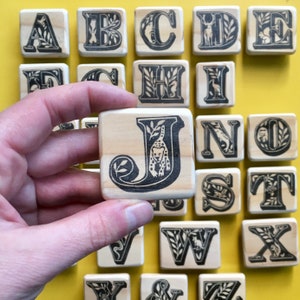 J Letter Rubber Stamp "j for Jaguar", Lettering, Hand Carved, Wood ...