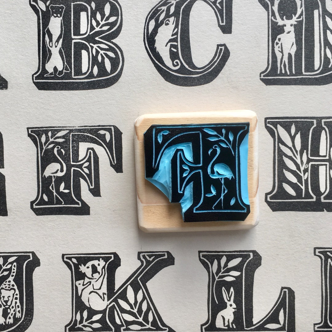 F Letter Rubber Stamp 