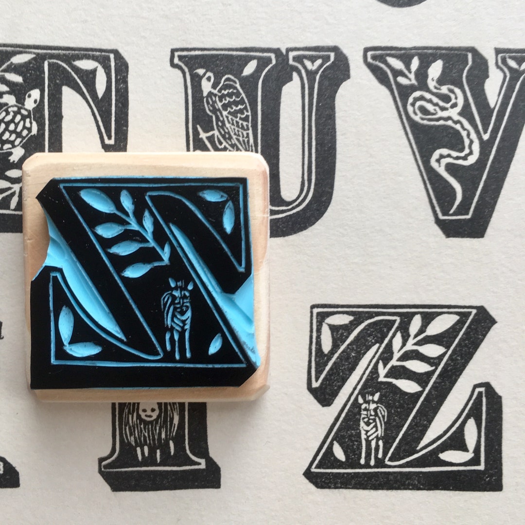 Z Letter Rubber Stamp z for Zebras Lettering - Etsy