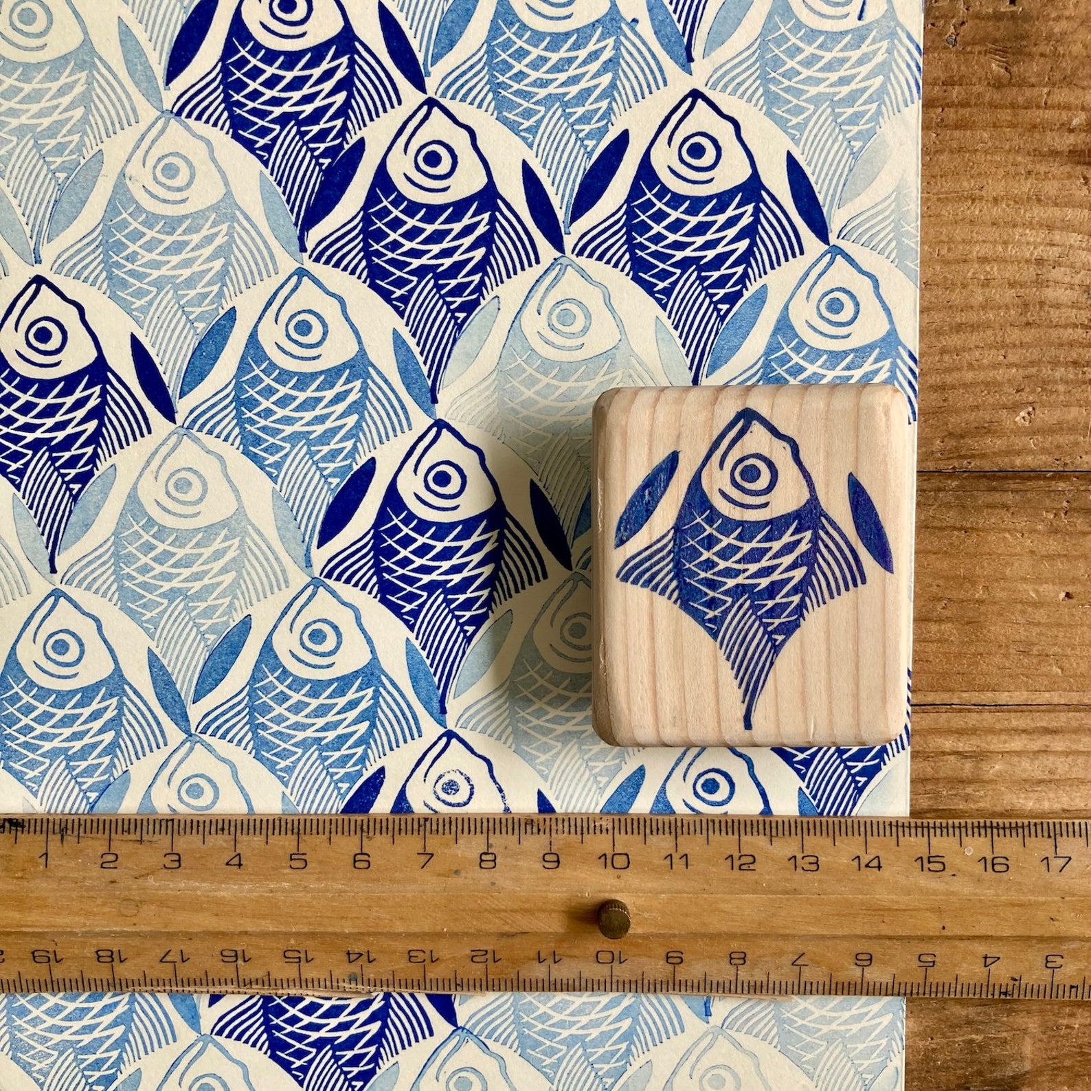 Bullet Journal Stamp, Sardine, Scale Pattern, Bujo, Hand Carved, Wood ...