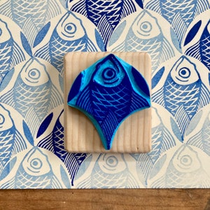 Bullet Journal Stamp, Sardine, Scale Pattern, Bujo, Hand Carved, Wood ...