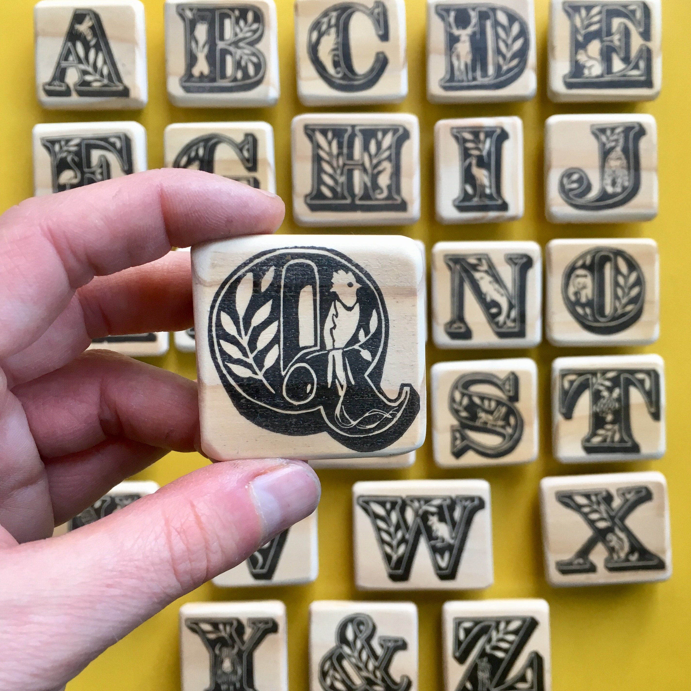 Q Letter Rubber Stamp q for Quetzal Lettering | Etsy