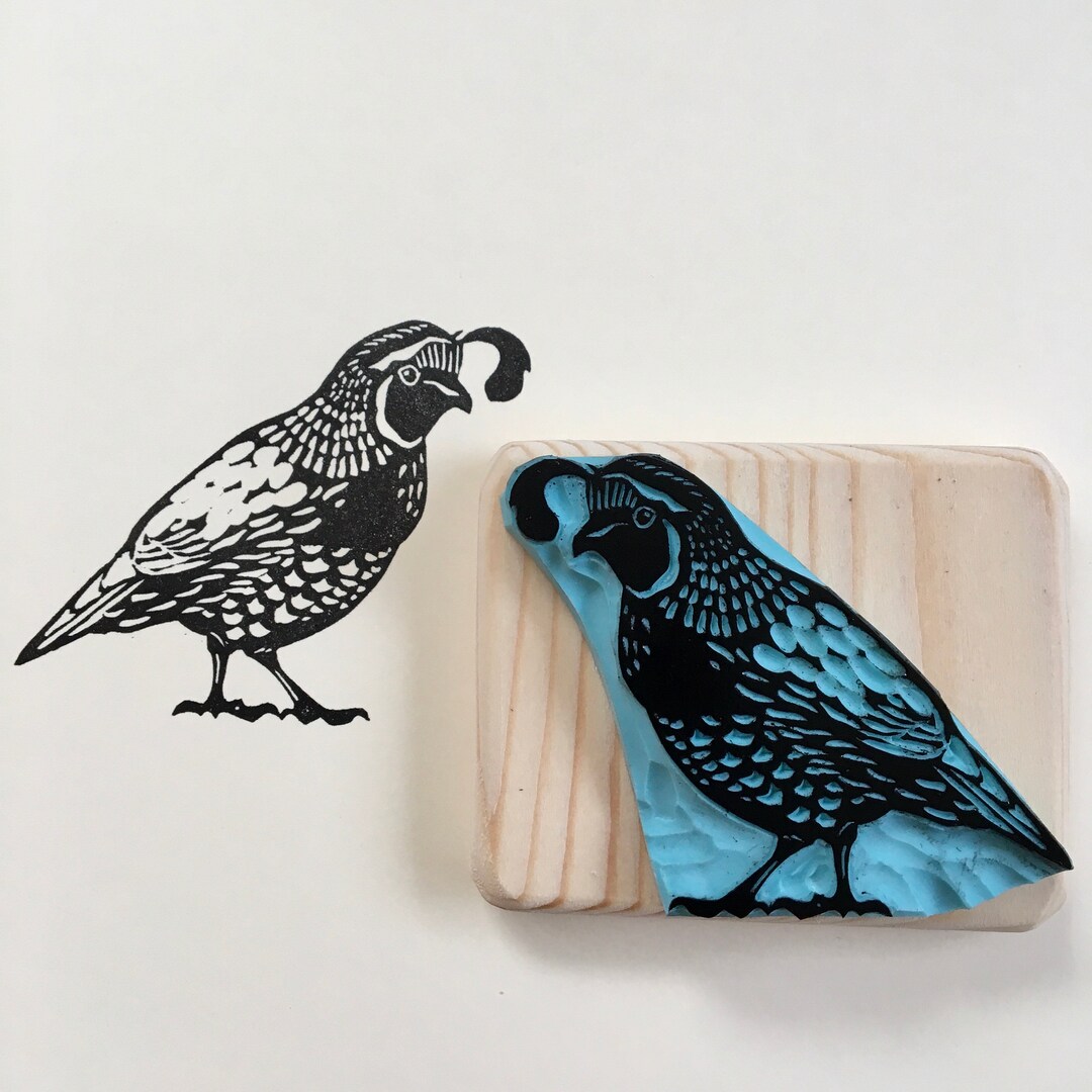 California Quail Stamp, Hand Carved, Wood Mounted - Etsy