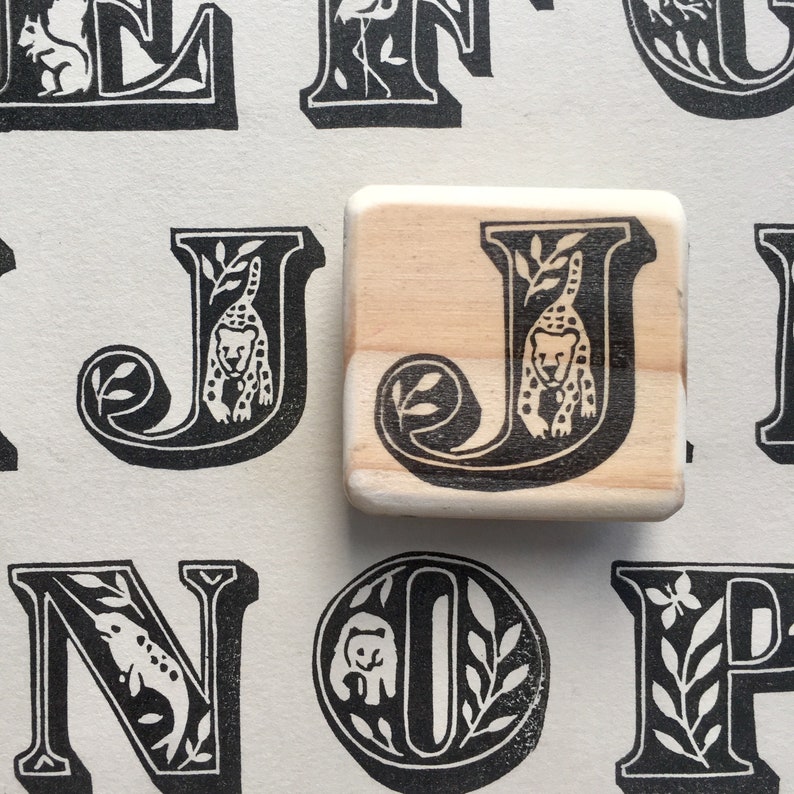 J Letter Rubber Stamp j for Jaguar Lettering - Etsy