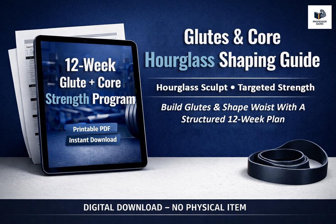 Glutes & Core Hourglass Shaping Guide - 12 Week Printable PDF Strength ...