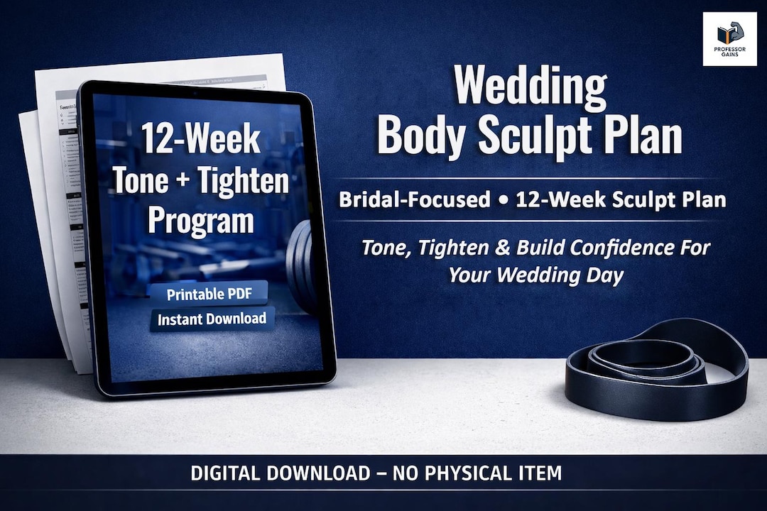 Wedding Body Sculpt Plan — 12 Week Tone + Tighten Printable PDF ...