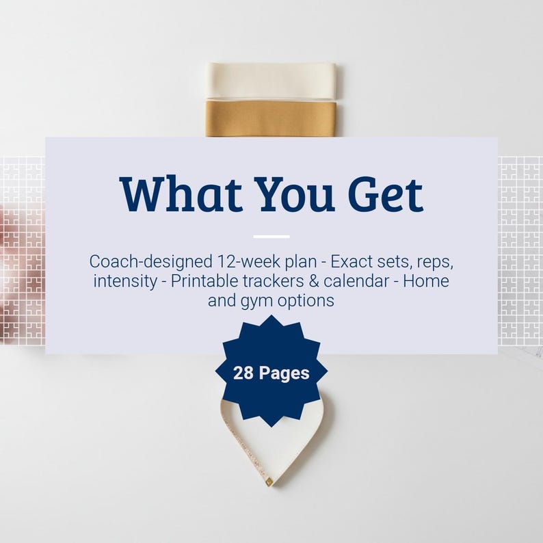Wedding Body Sculpt Plan — 12 Week Tone + Tighten Printable PDF ...