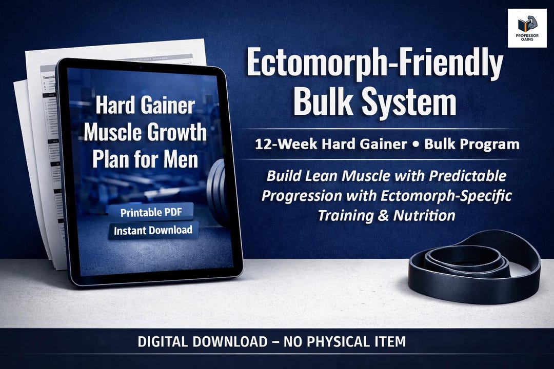 Hard Gainer Muscle Growth Plan for Men - Printable PDF Digital Download ...