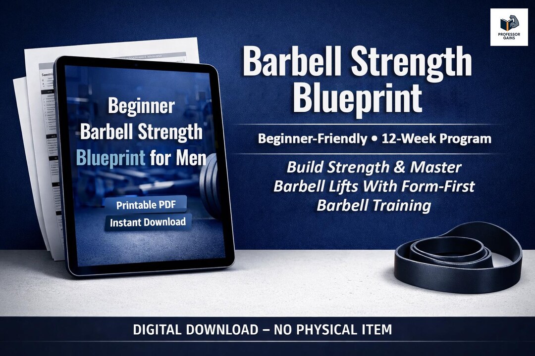 Beginner Barbell Strength Blueprint for Men - Printable PDF Digital ...