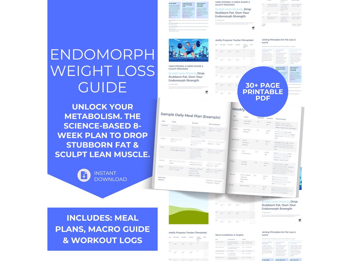 Endomorph Weight Loss Guide | 8-week Meal & Workout Plan (PDF) - Etsy