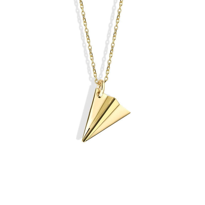 Paper Airplane Necklace - Etsy