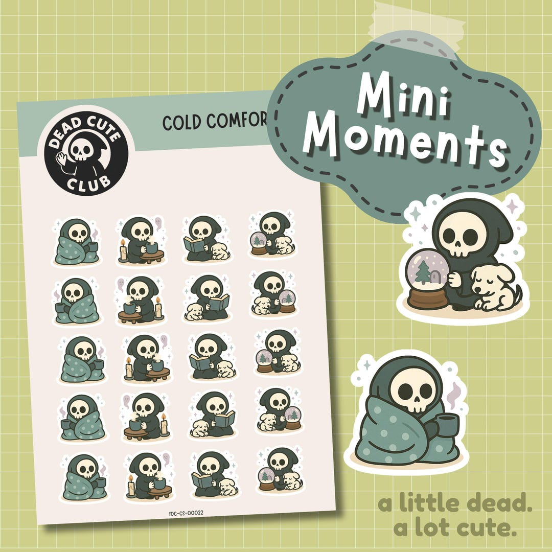 Cold Comfort - Grim Reaper Planner Stickers | Gothic Winter Journal ...