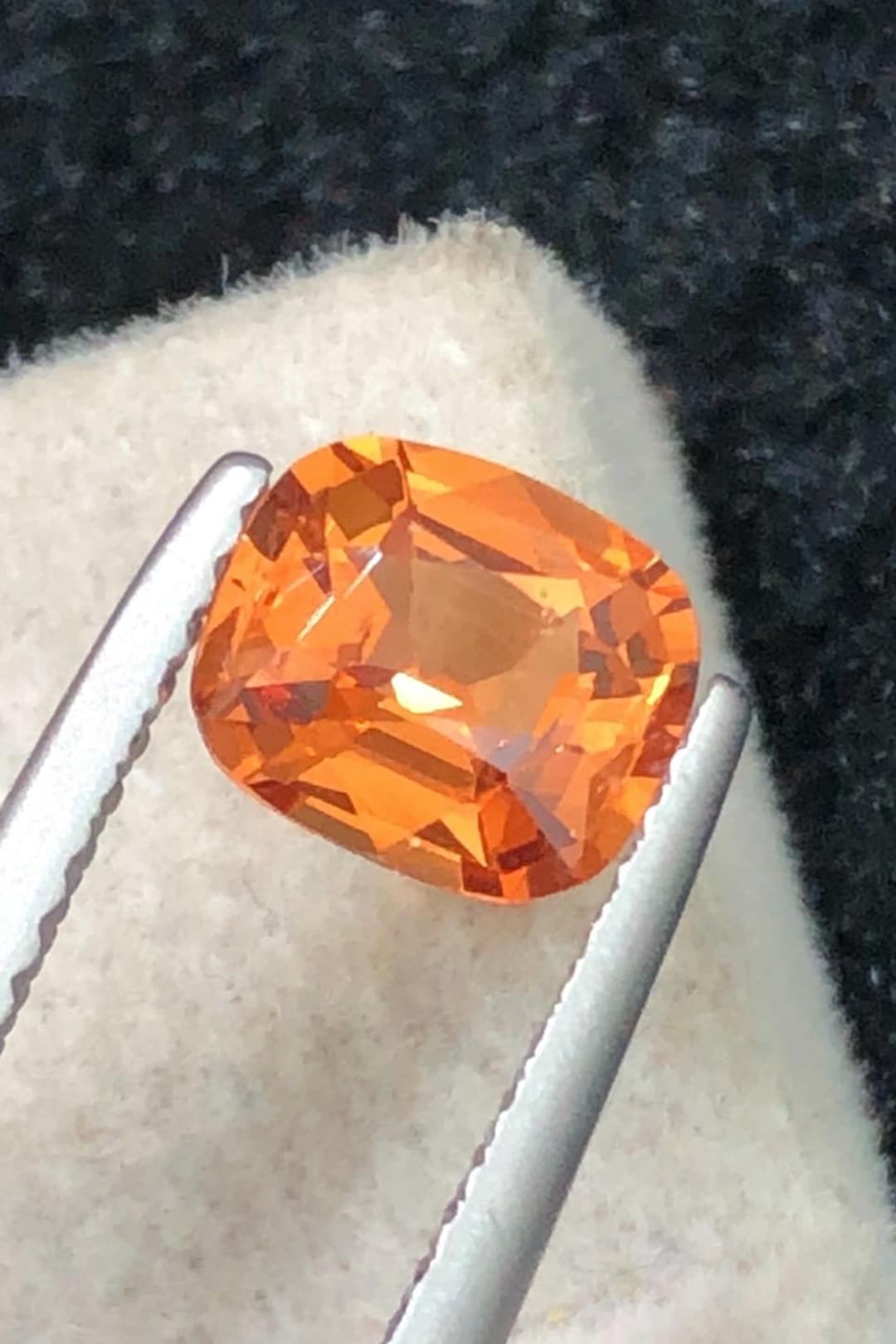 1.25 Carat Mandarin Vibrant Fanta Spessartite Garnet Gemstone, Tanzania ...