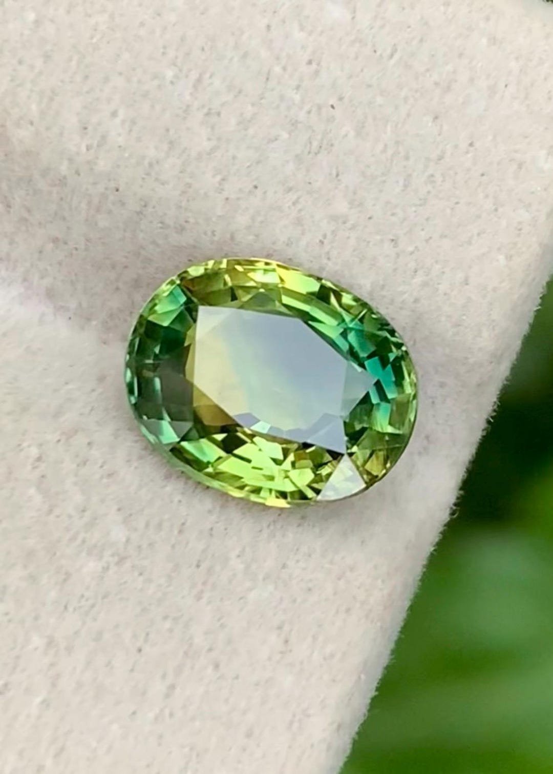 Bi-color Parti Sapphire: 3.26 Ct Oval Cut Ceylon Gemstone - Etsy