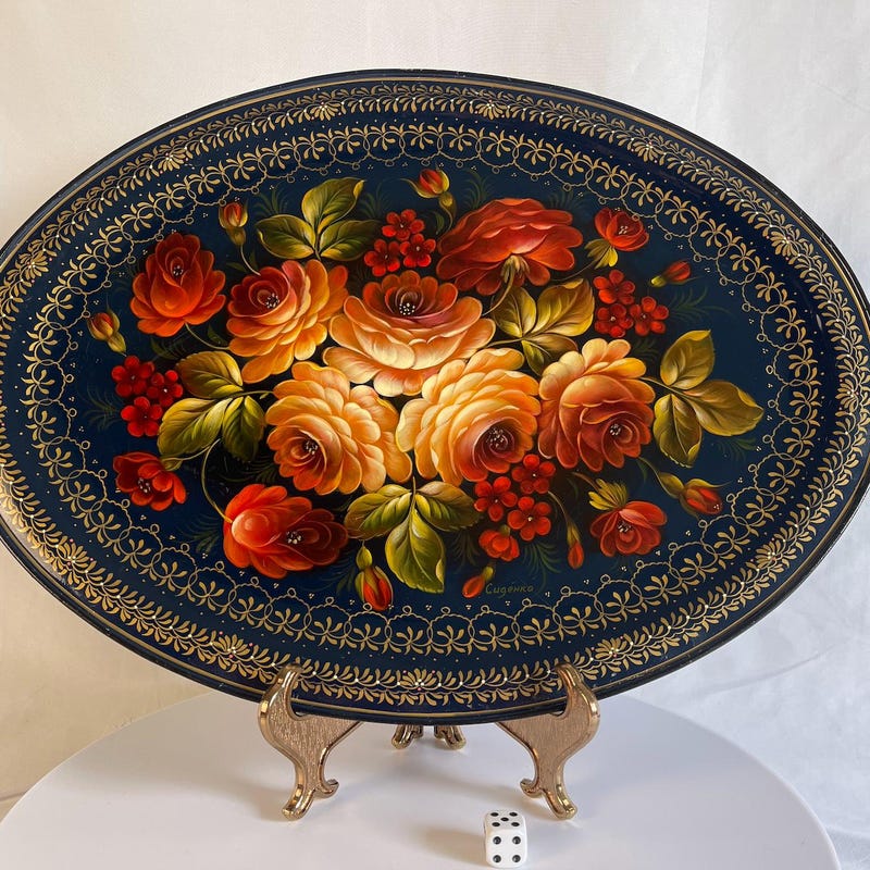 Russian Metal Tray - Etsy