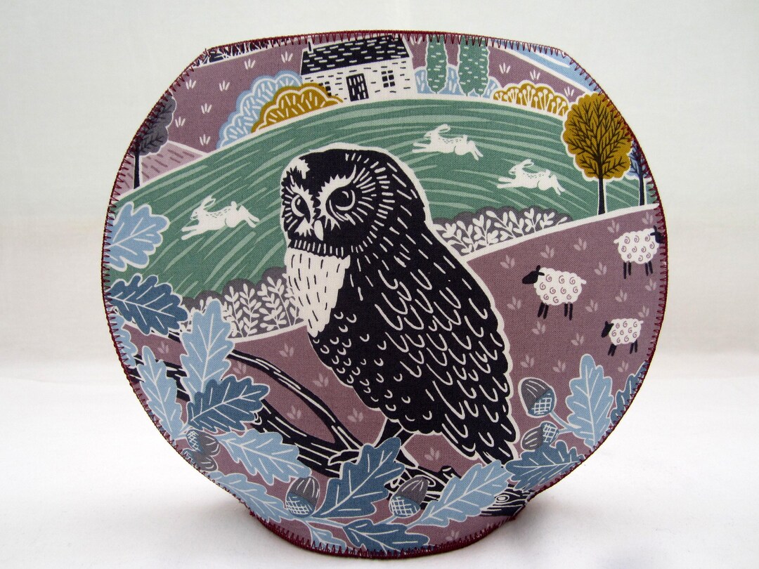 Owl and Black Bird Big Fishbowl Fabric Vase - Etsy