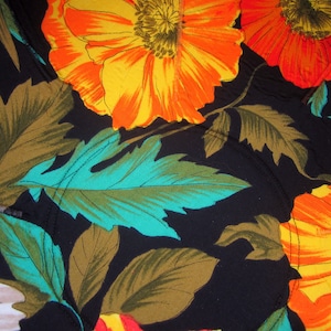 Hawaiian Flowers Fabric Bowl Floral Botanic Yellow Orange Turquoise - Etsy