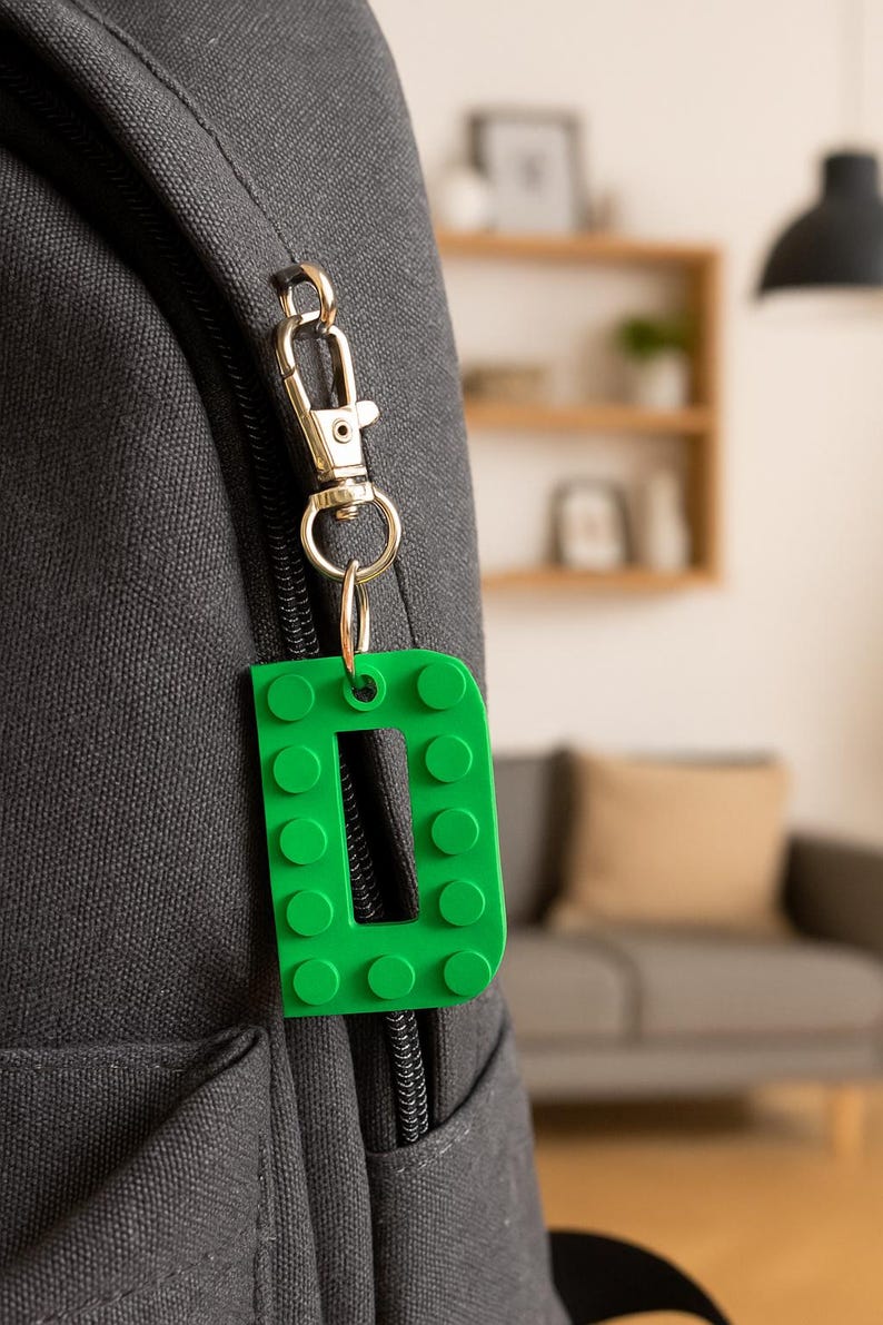 Custom Brick Letter Keyring – 3D Printed Name Keychain, Kids Bag Tag ...