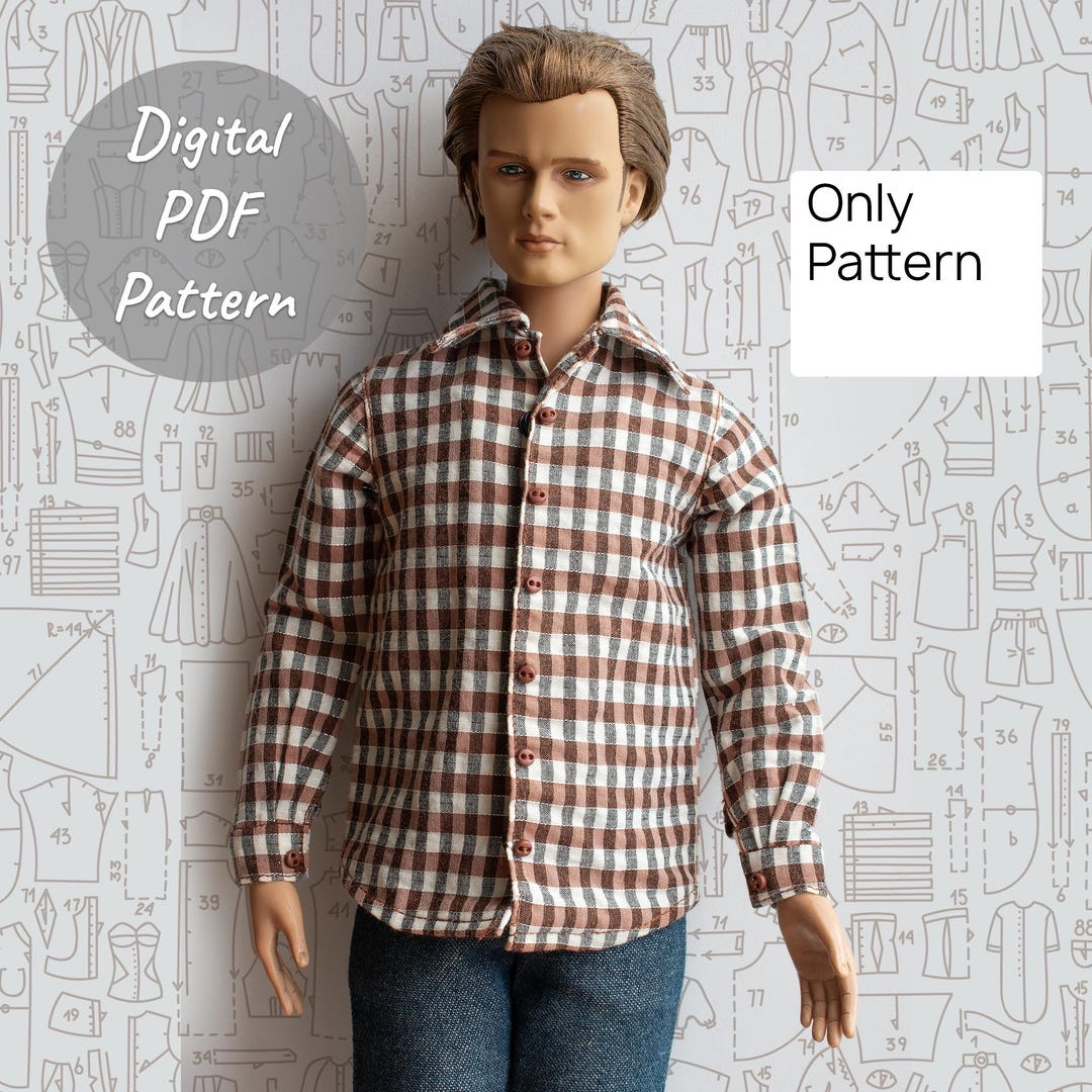 Classic Shirt PDF Sewing Pattern for 17" Tonner Matt Doll - Etsy
