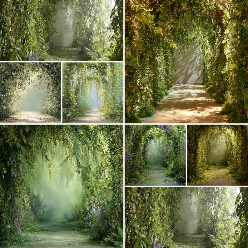 100 Nature Backdrops – Enchanted Forest Trails, Leafy Archways & Garden ...