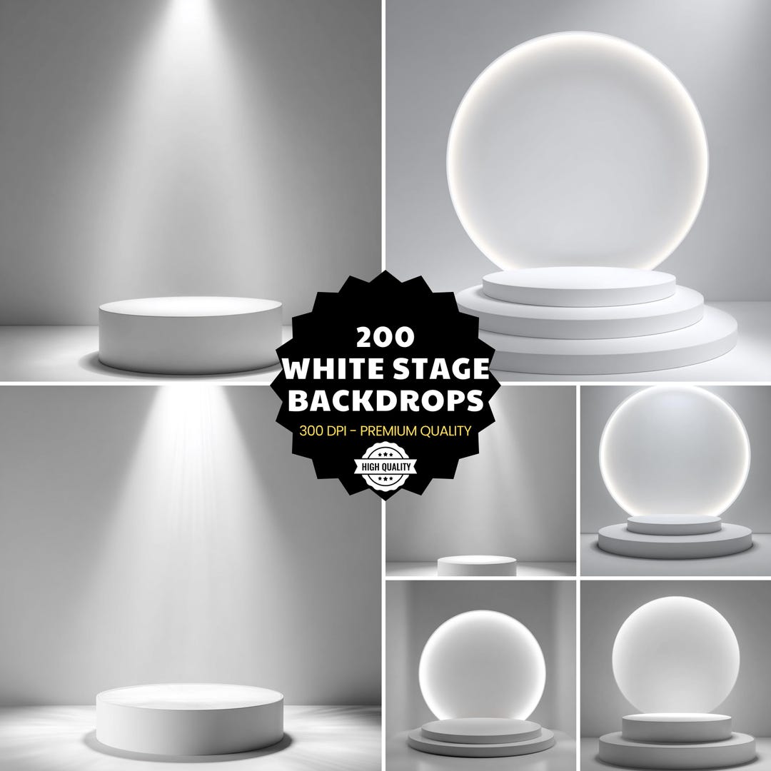 White Studio Digital Backdrops: 200 High-resolution Photography ...