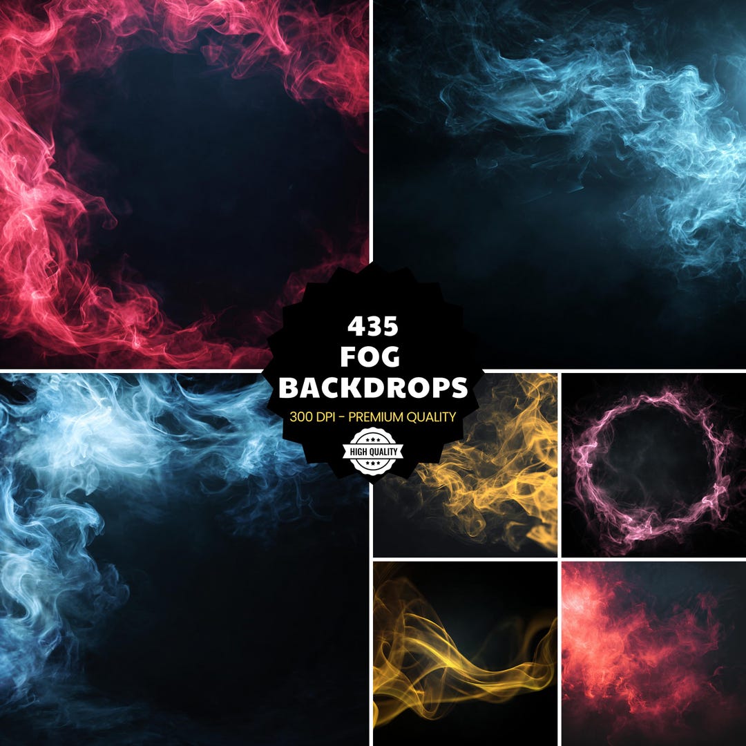 435 Fog Backdrops Set for Photography, Smoke Overlay Backgrounds, Mist ...