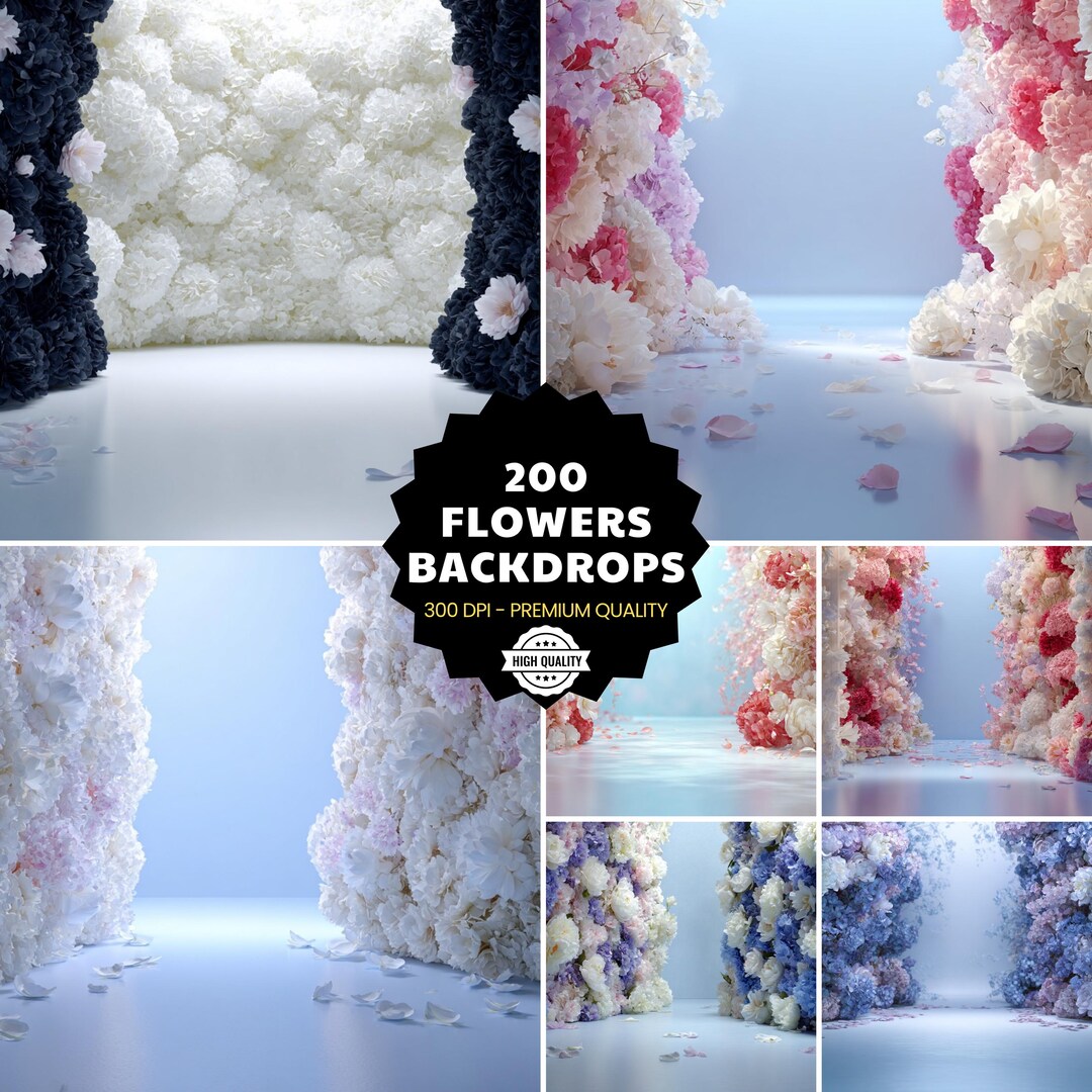 200 Flower Backdrops – Luxury Floral Tunnel Backgrounds for Photography ...