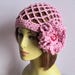 Mesh Hat, Unique Style, Pink Cap, Crochet Hat, Net Cap, Juliet Cap ...