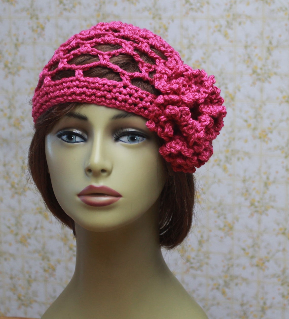 Mesh Cap 1920s Style Summer Hat Juliet Beanie Women Teens Hat Romantic ...