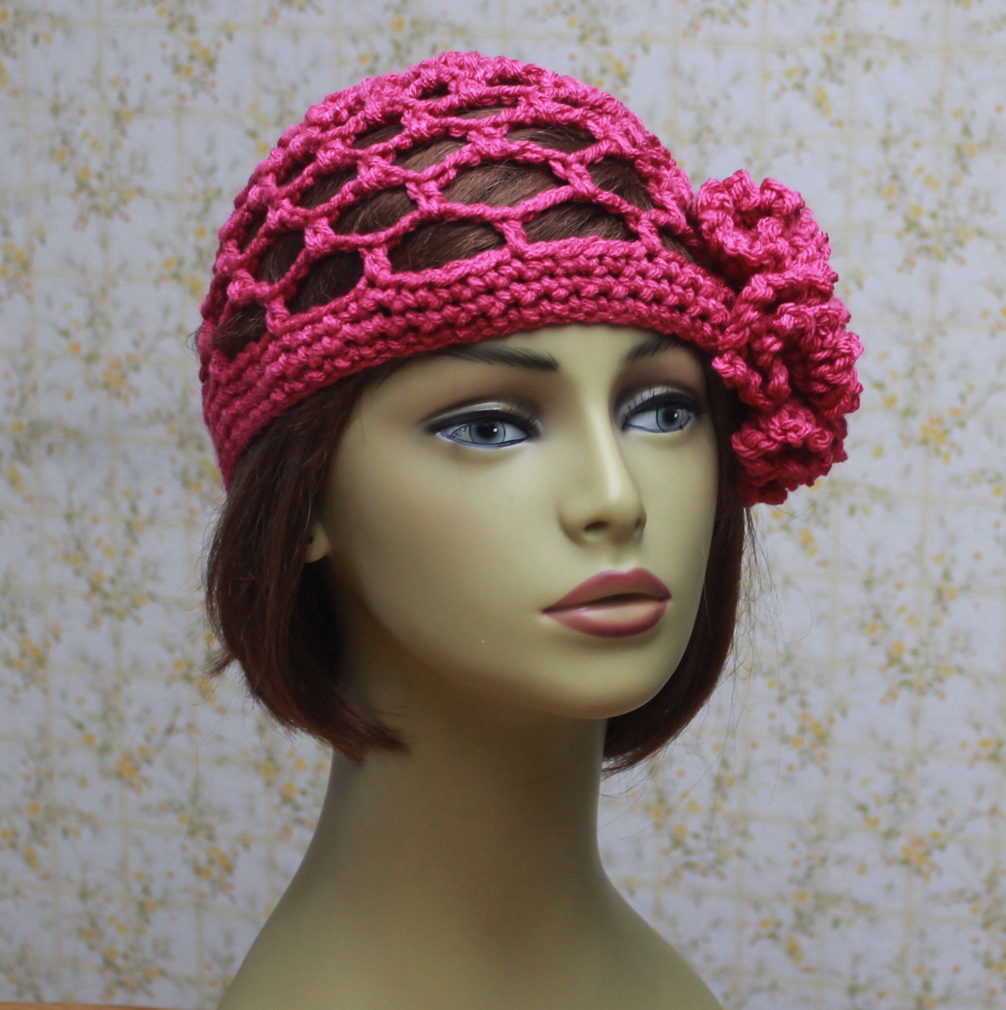 Mesh Cap 1920s Style Summer Hat Juliet Beanie Women Teens Hat Romantic ...