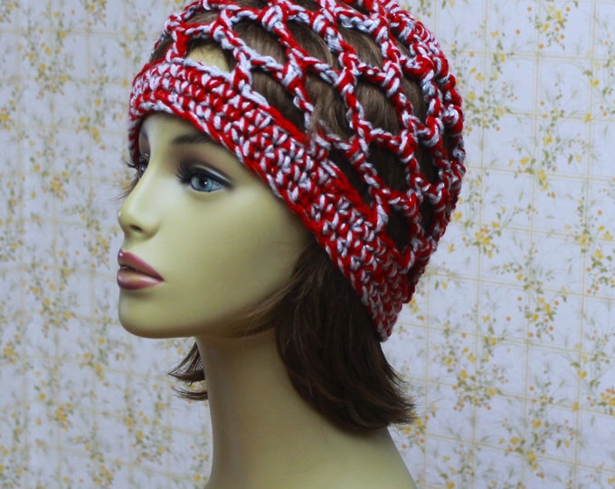 Crochet Mesh Hat, Lace Beanie Women Hat, Juliet Cap, Romantic Lace Cap ...