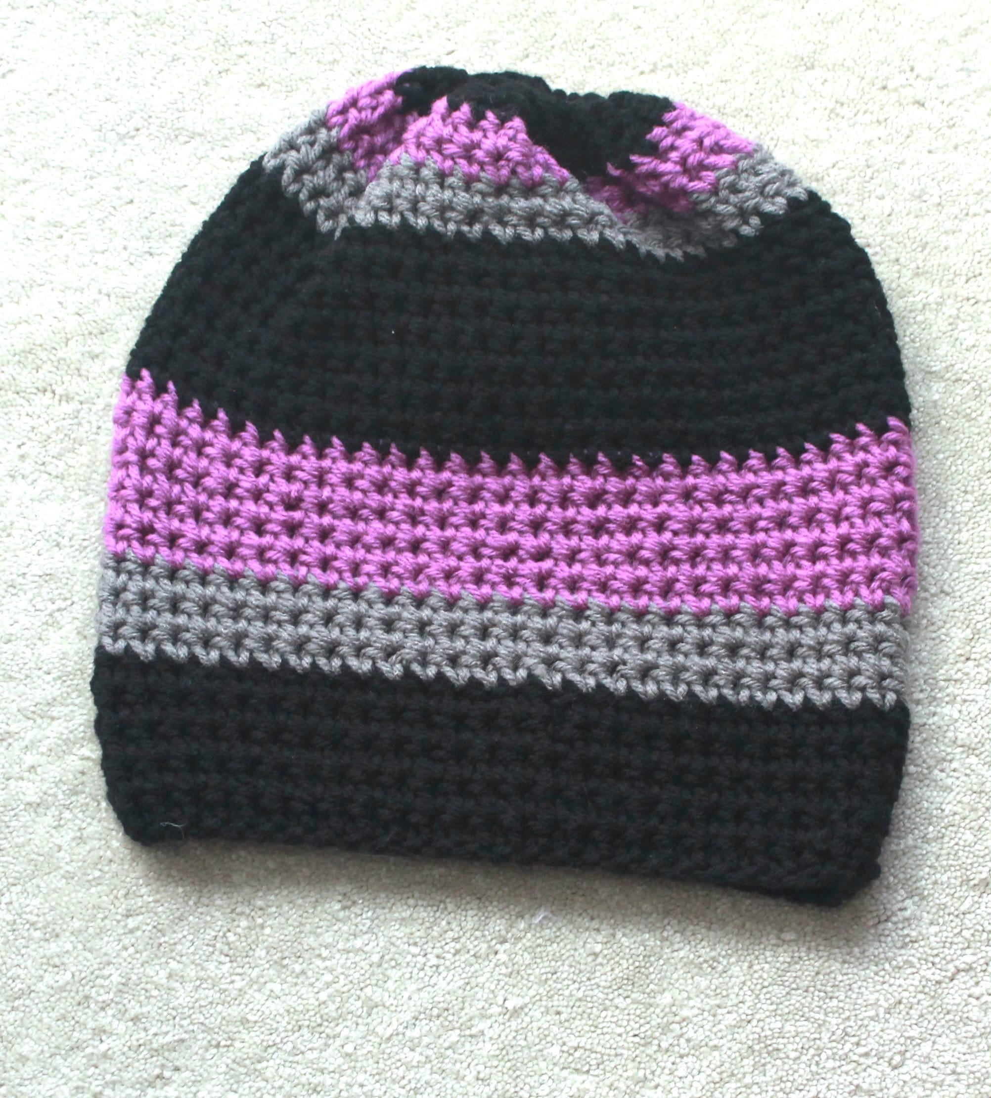 Slouchy Hat Men's Hat Women's Beanie Crochet Striped Hat Winter Hat ...