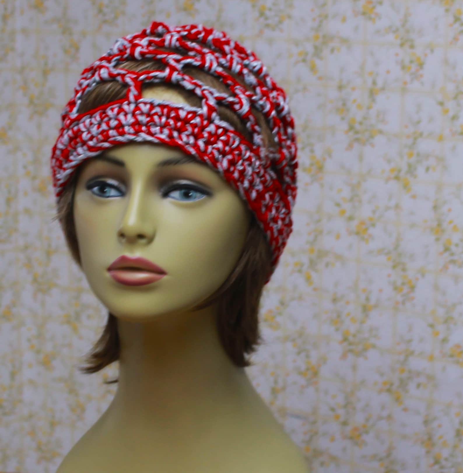 Crochet Mesh Hat, Juliet Cap, Lace Beanie Women Hat, Romantic Lace Cap ...