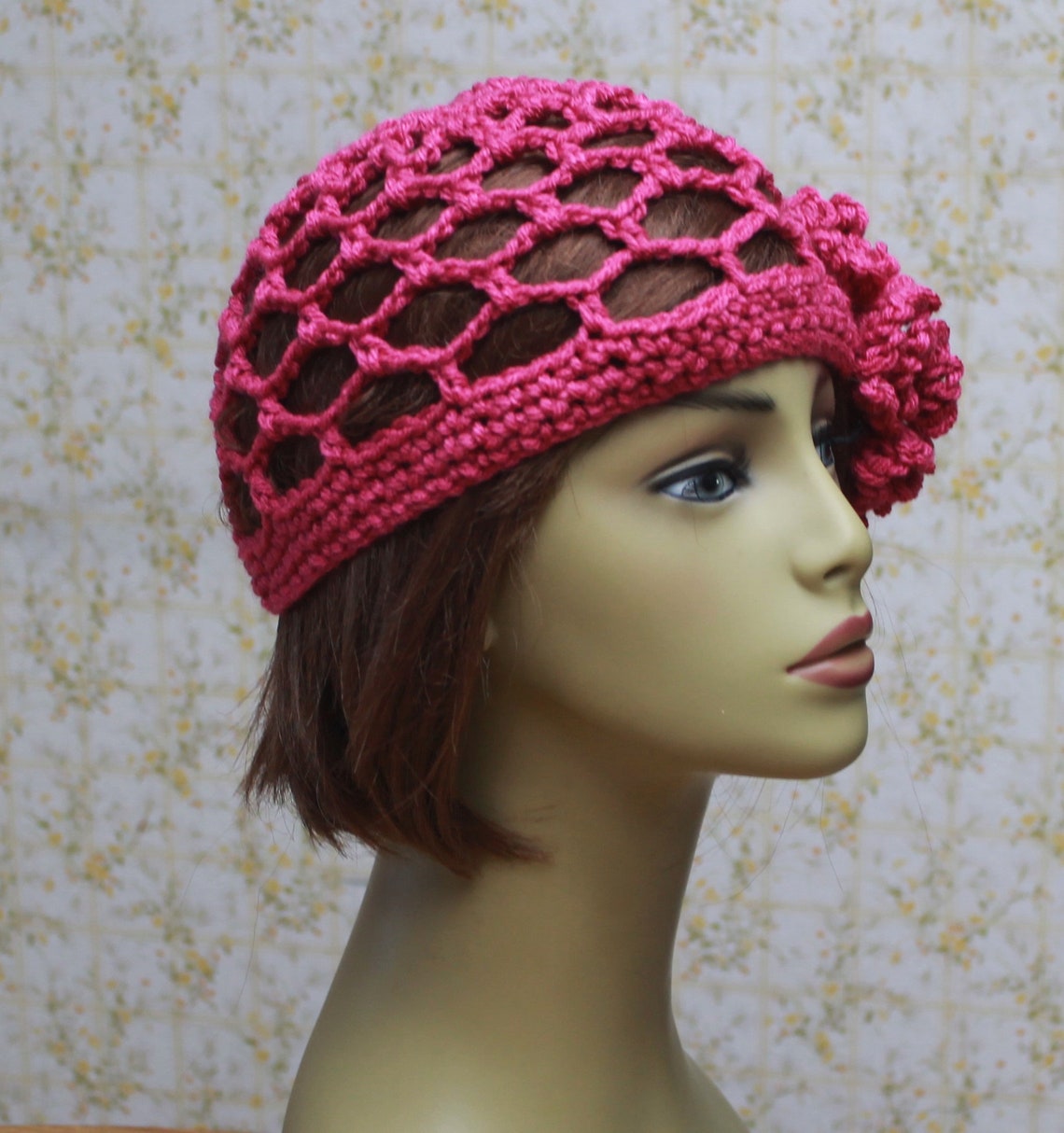 Mesh Cap 1920s Style Summer Hat Juliet Beanie Women Teens Hat Romantic ...