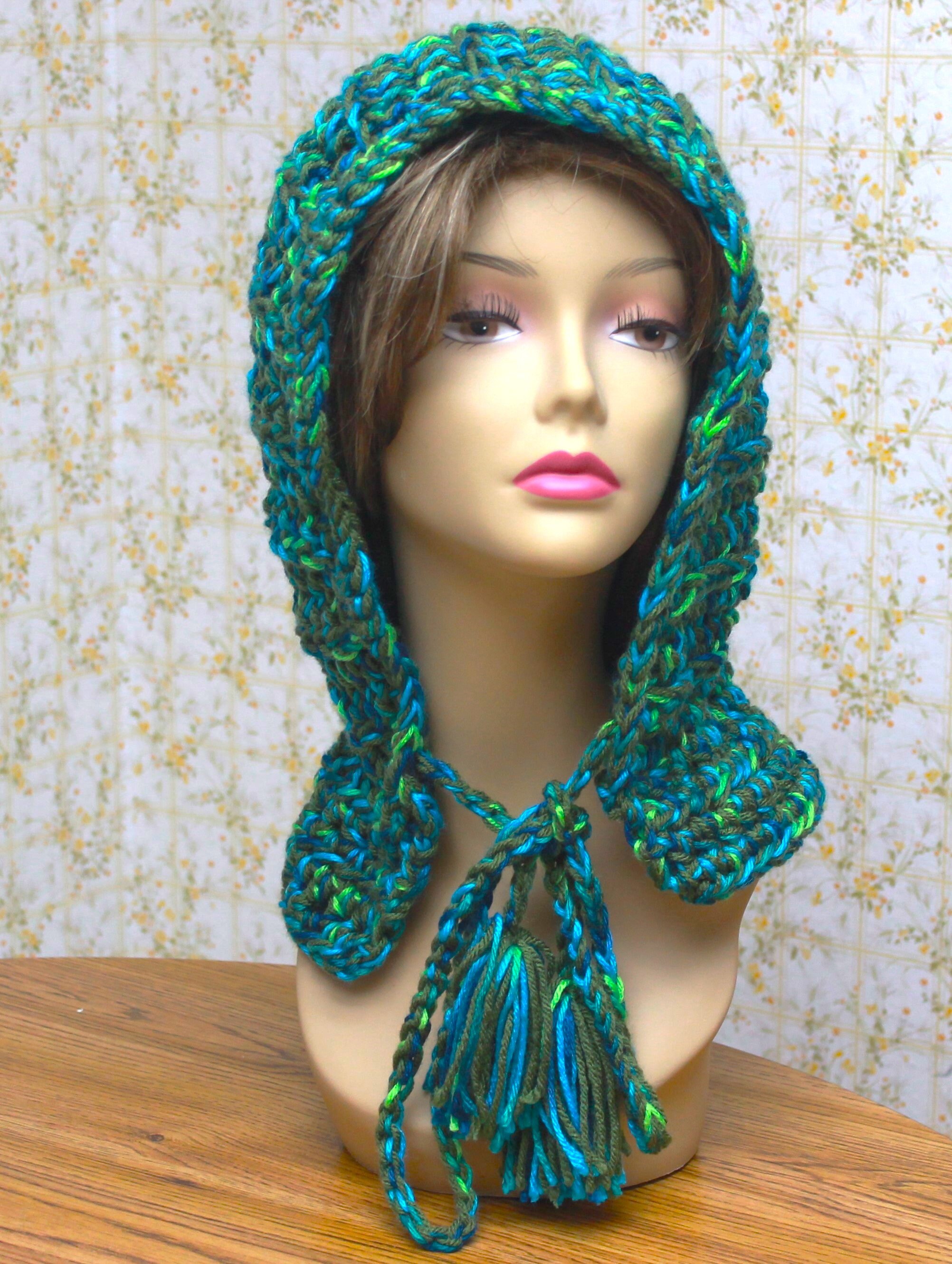 Oversized Hood, Hooded Cowl, Chunky Hood, Hooded Scarves, Tassels Hood ...