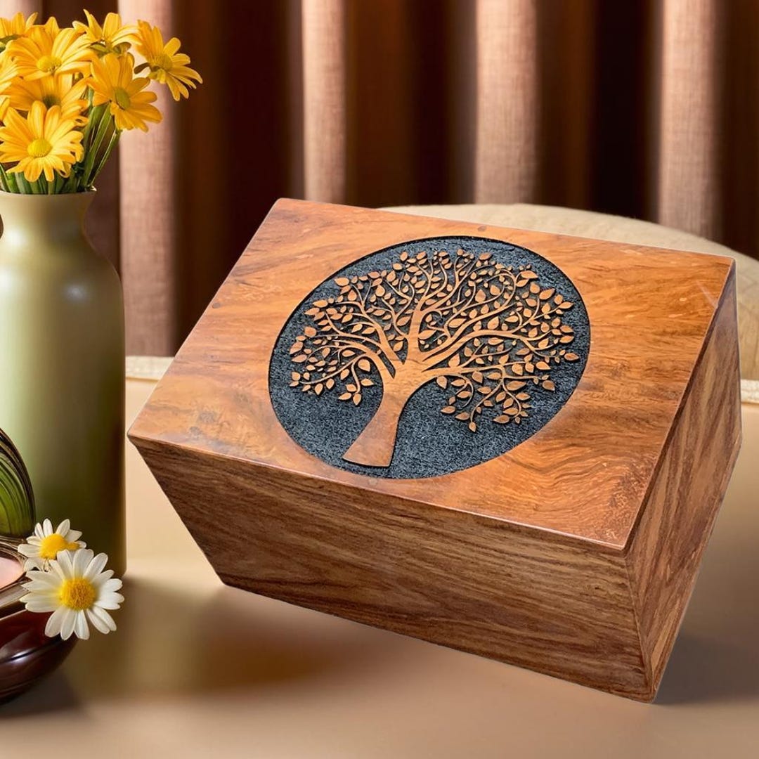 Handmade Rosewood Cremation Urn: Personalized Wooden Ashes Box - Etsy