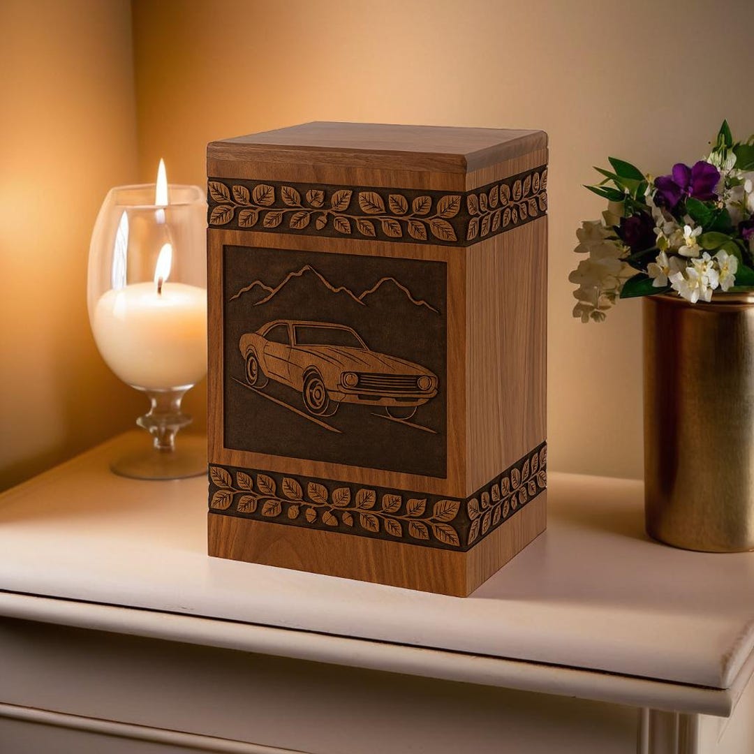 Car Urn Box – Personalized Wooden Urn for Human Ashes & Pet Memorial - Etsy