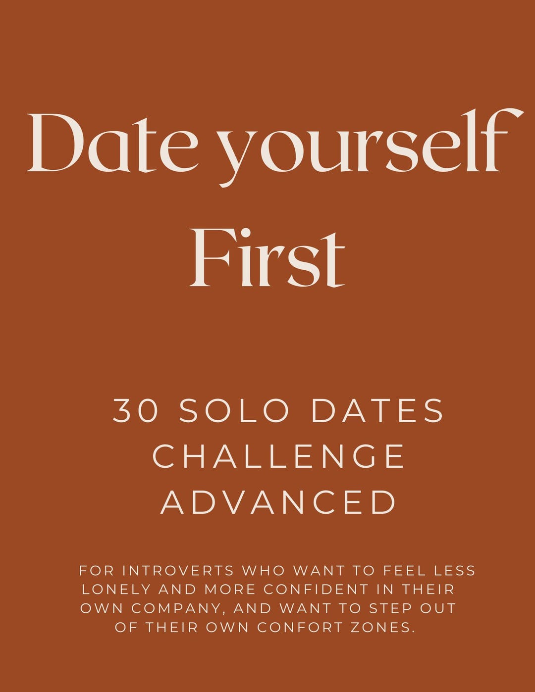 Date Yourself Journal | 30-day Solo Dates for Introverts (PDF) - Etsy