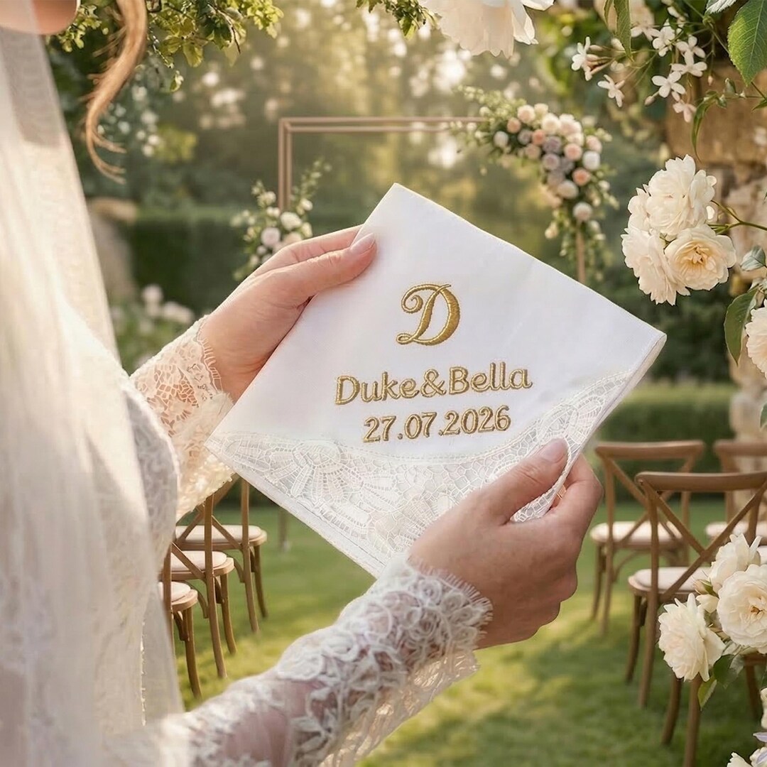 Wedding Handkerchief for Bride,personalised Wedding Handkerchief ...