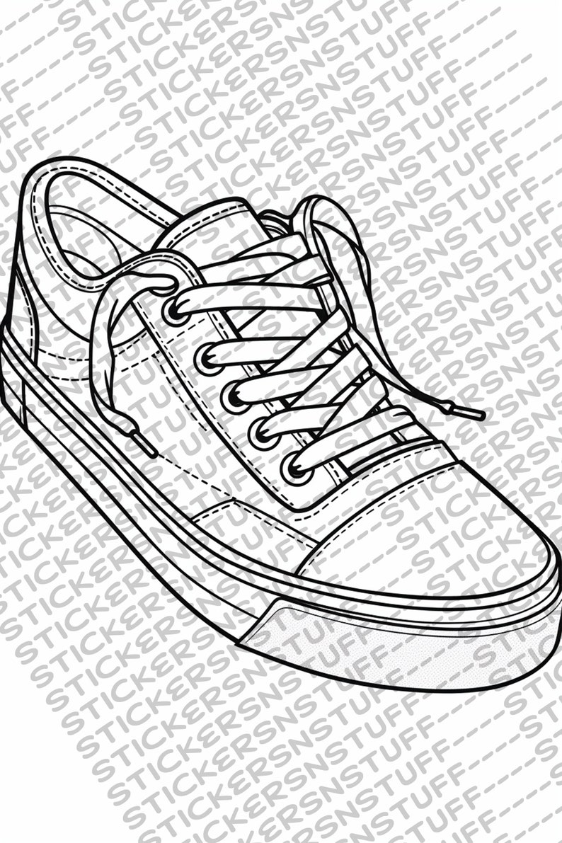 Sneaker Coloring Book Printable With Over 25 Designs - Etsy