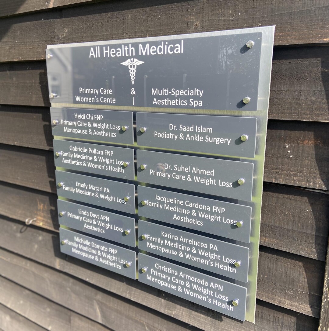 Modern Acrylic Multi-plaque Sign: Custom Clinic/reception Wall Decor - Etsy